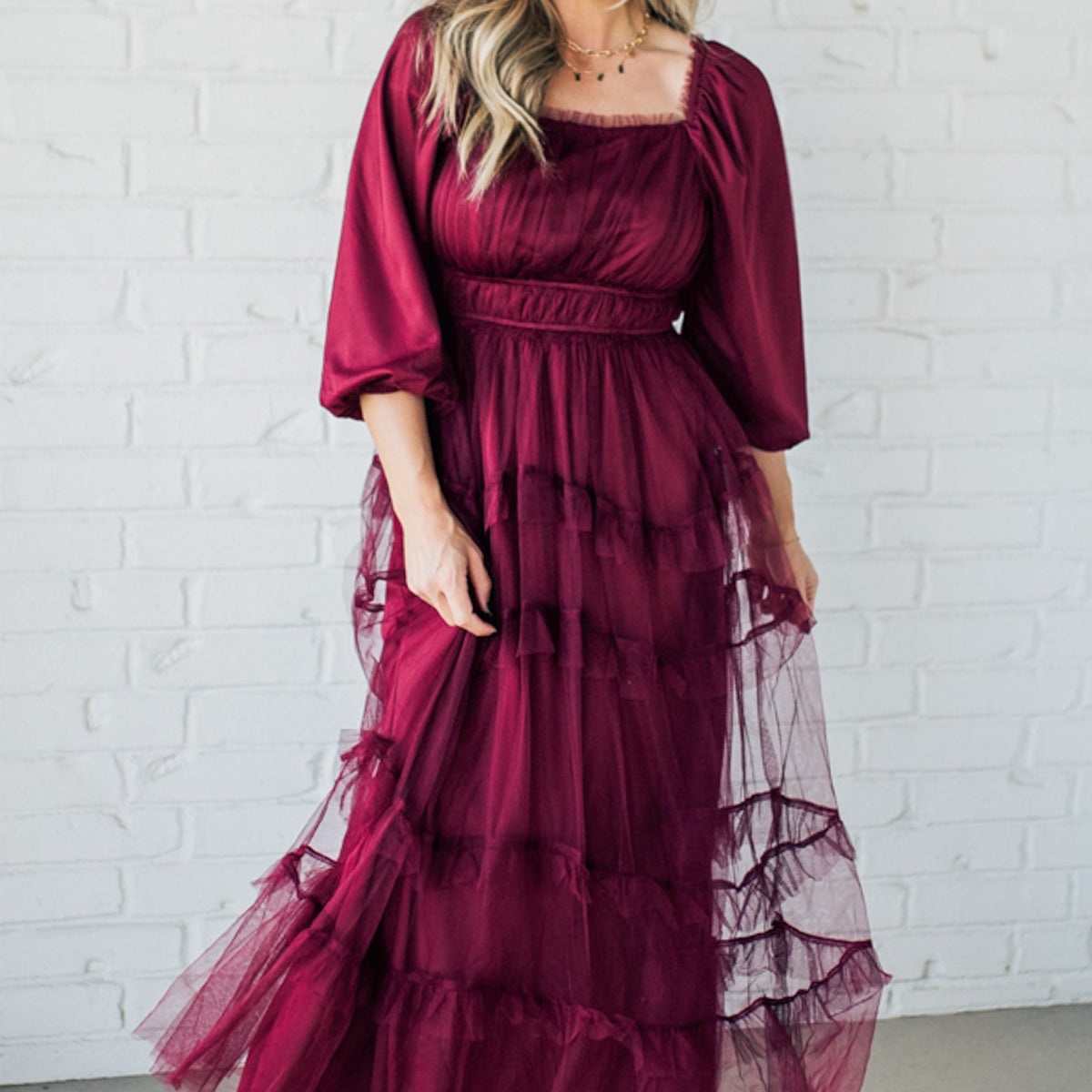 Tessa Tulle Tiered Dress – RubyClaire Boutique