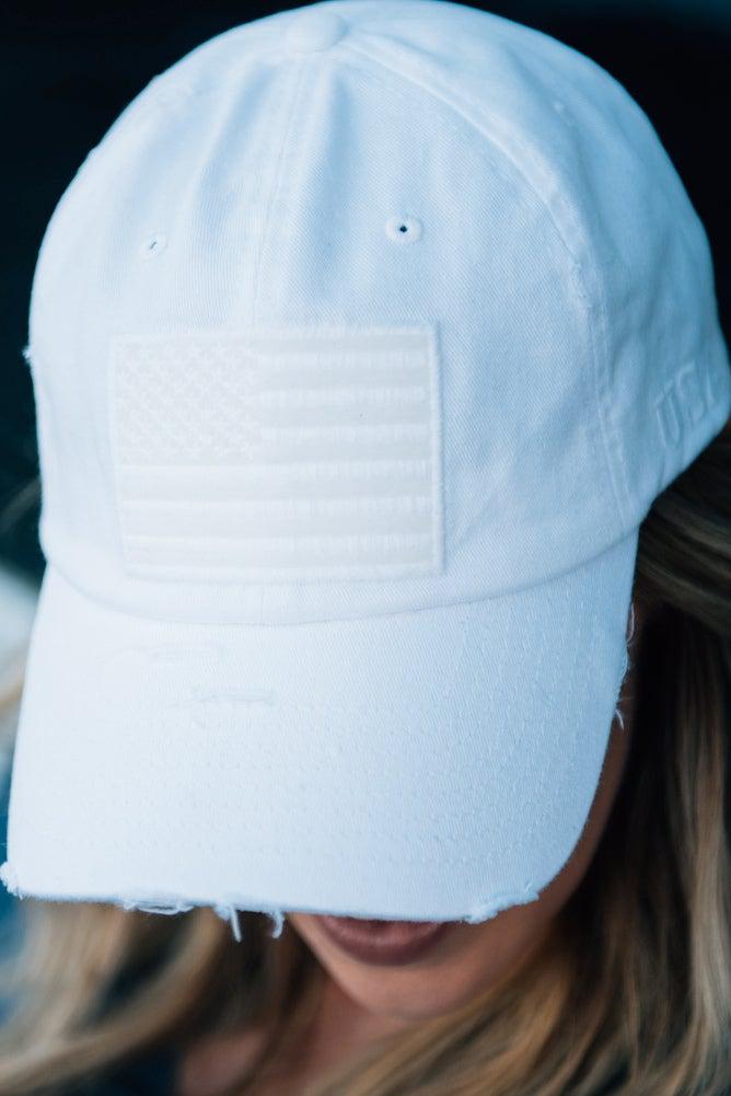 Distressed USA Hat – RubyClaire Boutique